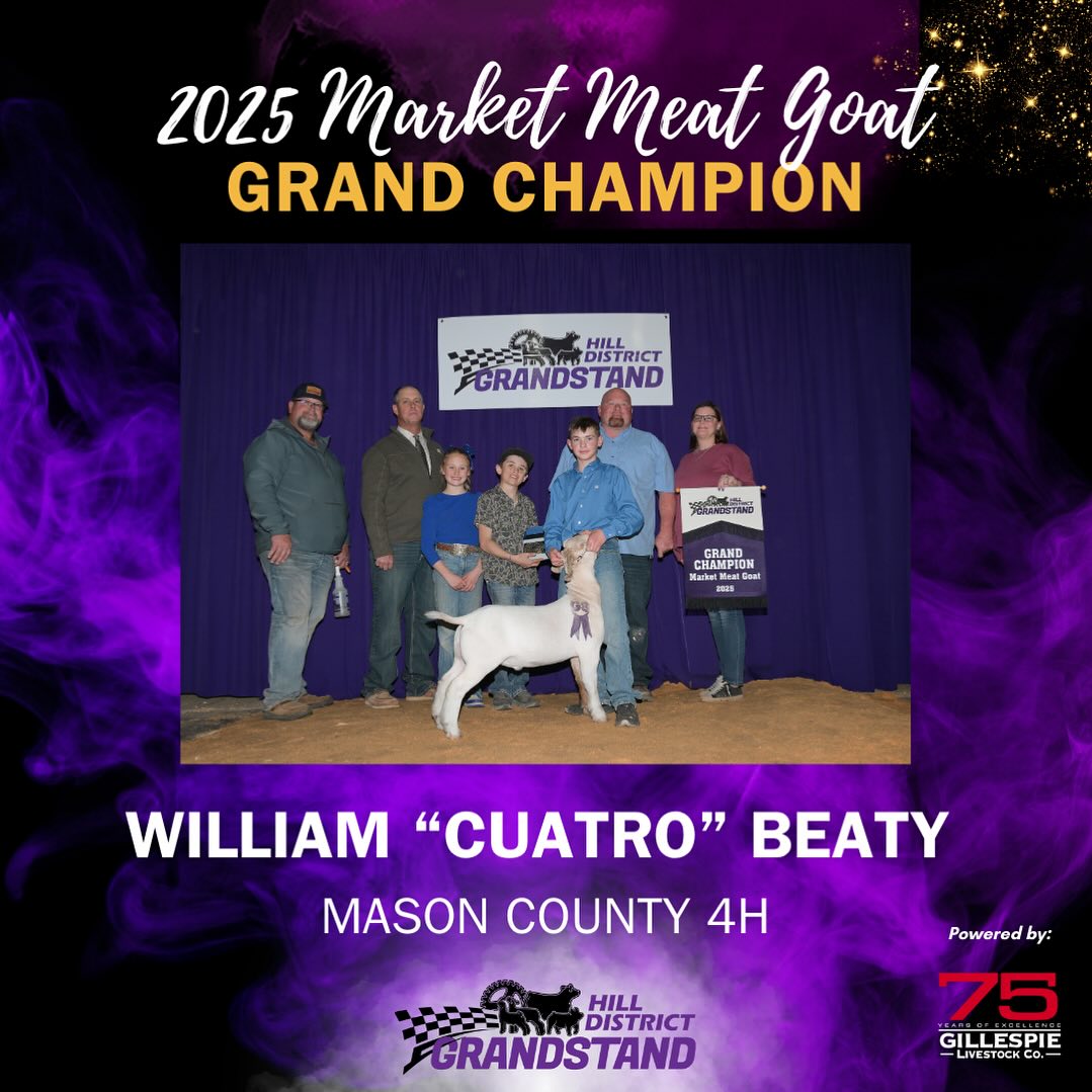 William “Cuatro” Beaty: Market Meat Goat Grand Champion :: Hill ...