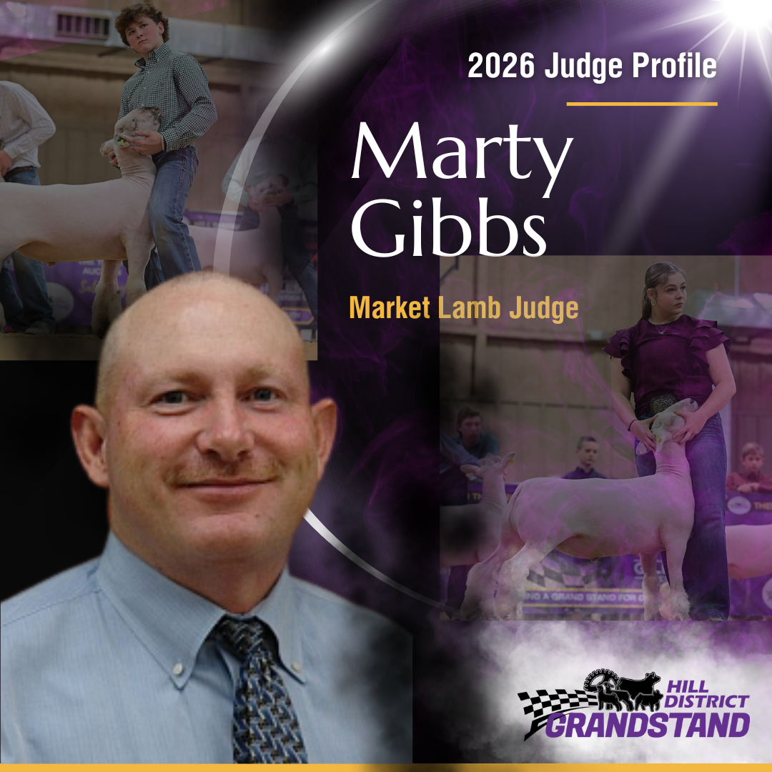 Marty Gibbs: 2026 HDGS Market Lamb Judge - Hill District Grandstand