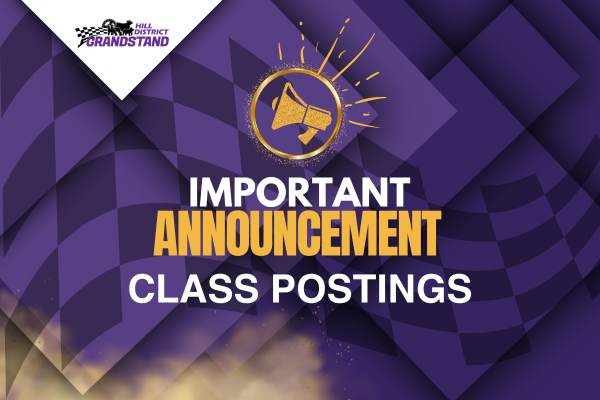 Class Postings 2026 - Hill District Grandstand